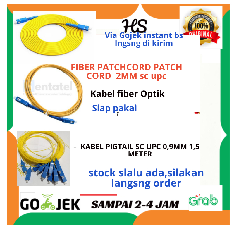 Jual Kabel Fiber Optik Patchcord Kabe FO Pigtail siap pakai | Shopee Indonesia