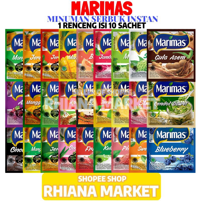 Jual Minuman Serbuk Instan Marimas 1 Renceng Isi 10 Sachet | Shopee ...
