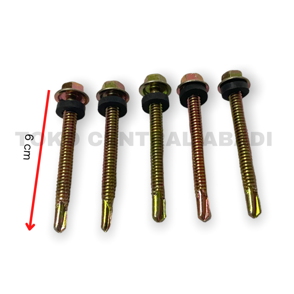 Jual Baut Roofing / Skrup Roofing "CAMEL" 60mm, 6cm (50 pcs) / Baut ...