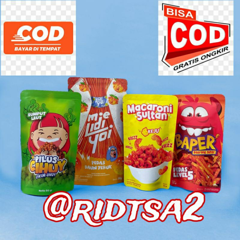 Jual Bundling 4 pcs cemilan viral pilus,milidi,Basreng super,macaroni ...