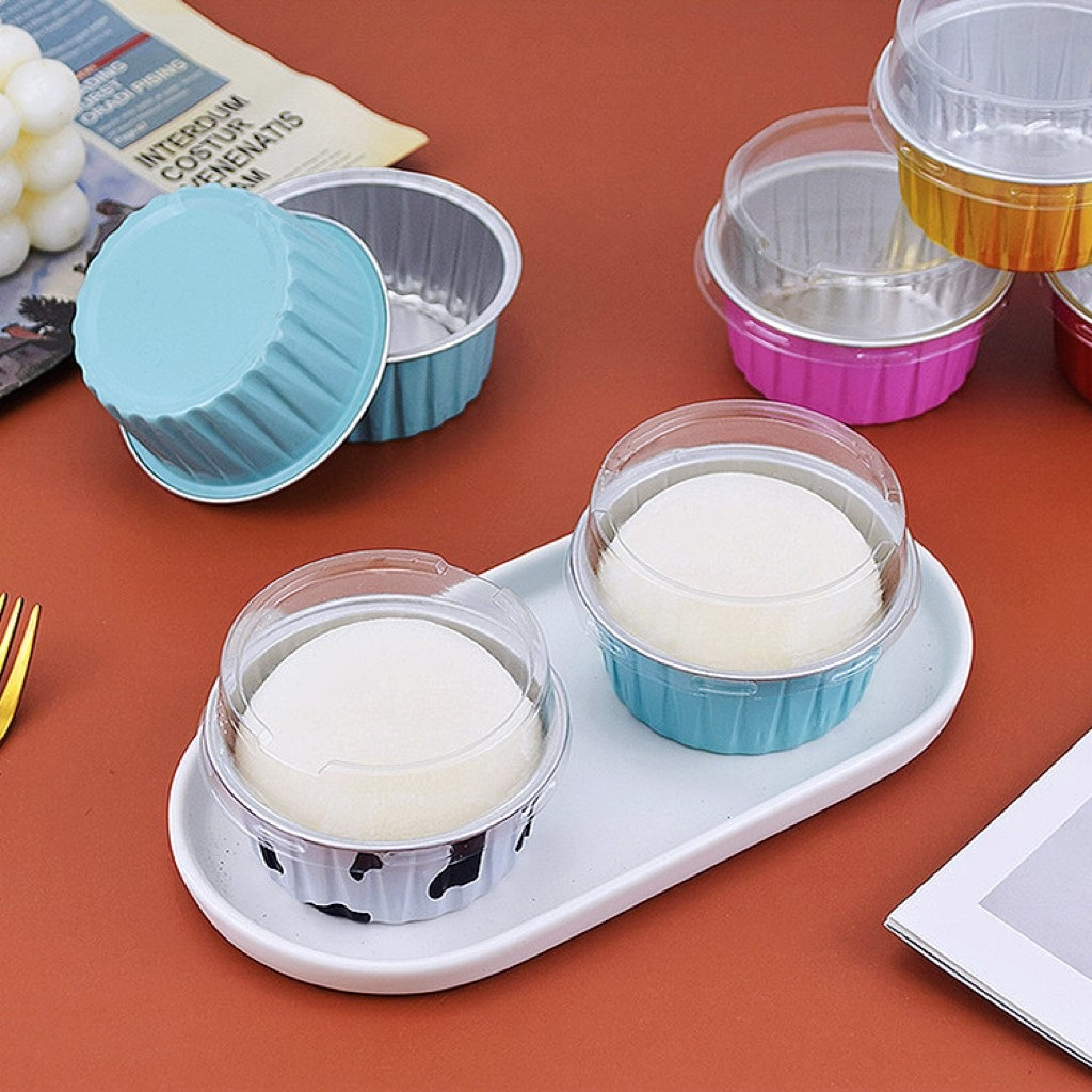Jual 10 Pcs Aluminium Tray BULAT + TUTUP Wadah Aluminium Foil Cup Cake ...