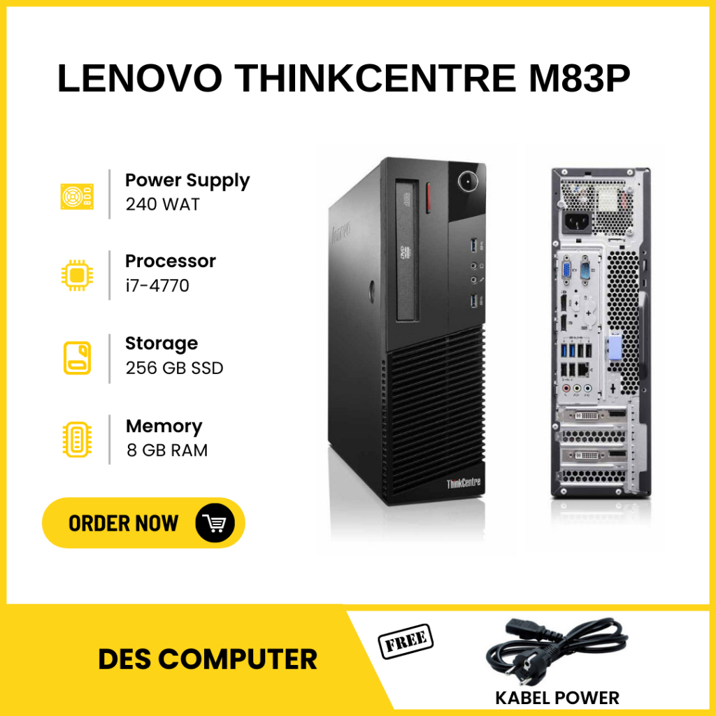 Jual cpu Lenovo core i7 gen 4 ram 16gb ssd 256gb mantap | Shopee Indonesia