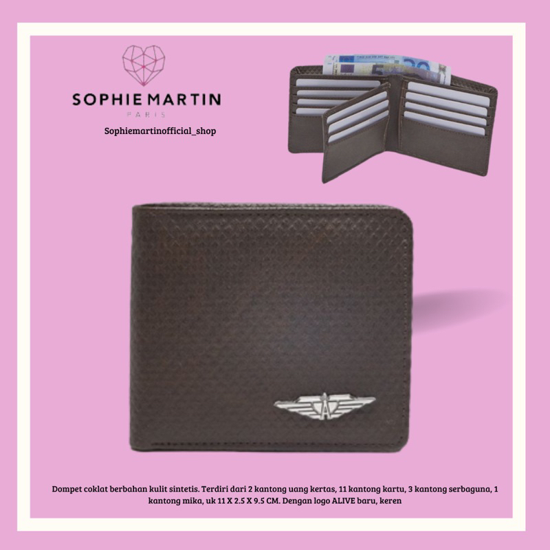 Jual Dompet Lipat Kulit Pria Alive Sophie Martin Tauryon Wallet ...
