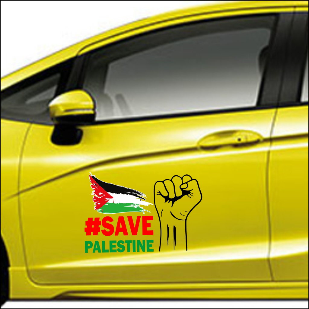 Jual sticker free palestine cutting stiker pintu mobil save palestine ...