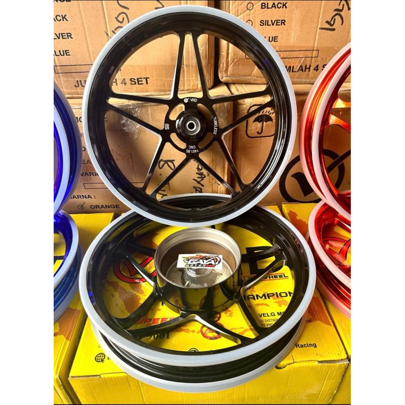 Jual New Velg VND V Speed Gen 1 dan Gen 2 model Star untuk VARIO 160 CBS / AEROX / Mio / Mio m3 ...