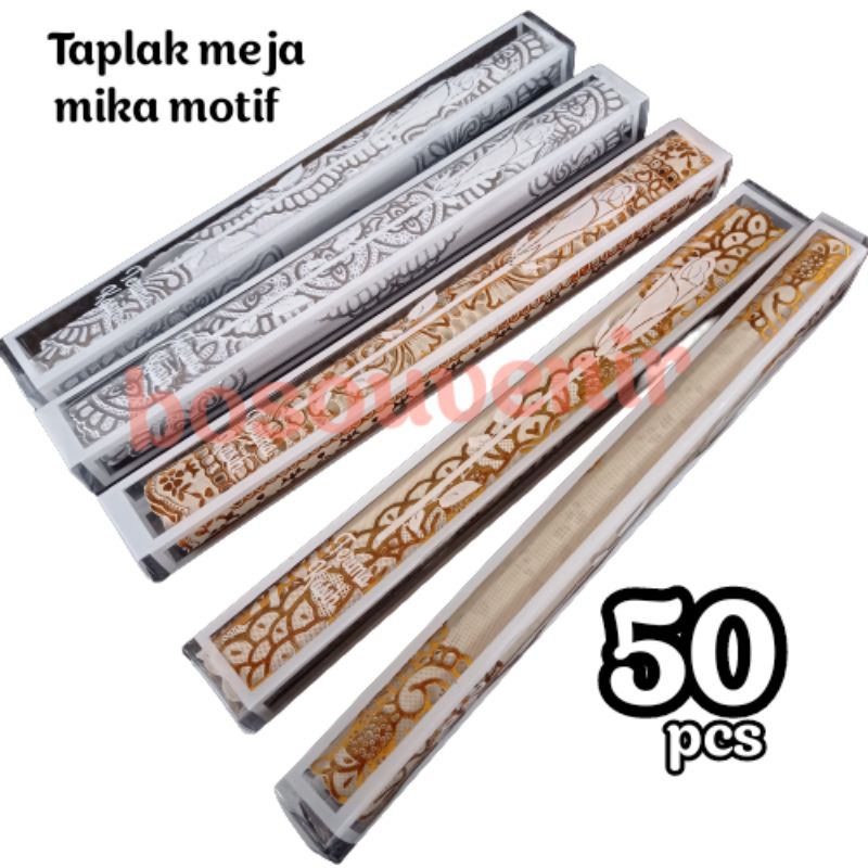 Jual isi 50 Souvenir Taplak Meja Kemas Mika | Shopee Indonesia