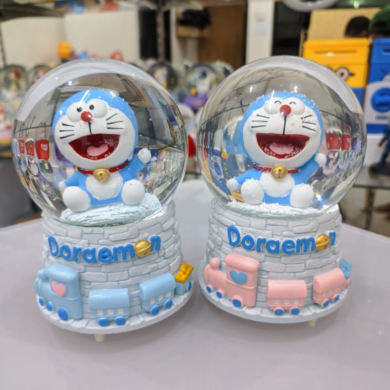 Jual Snowball / Pajangan Bola Kaca Musik Box Doraemon Train XL (100 ...