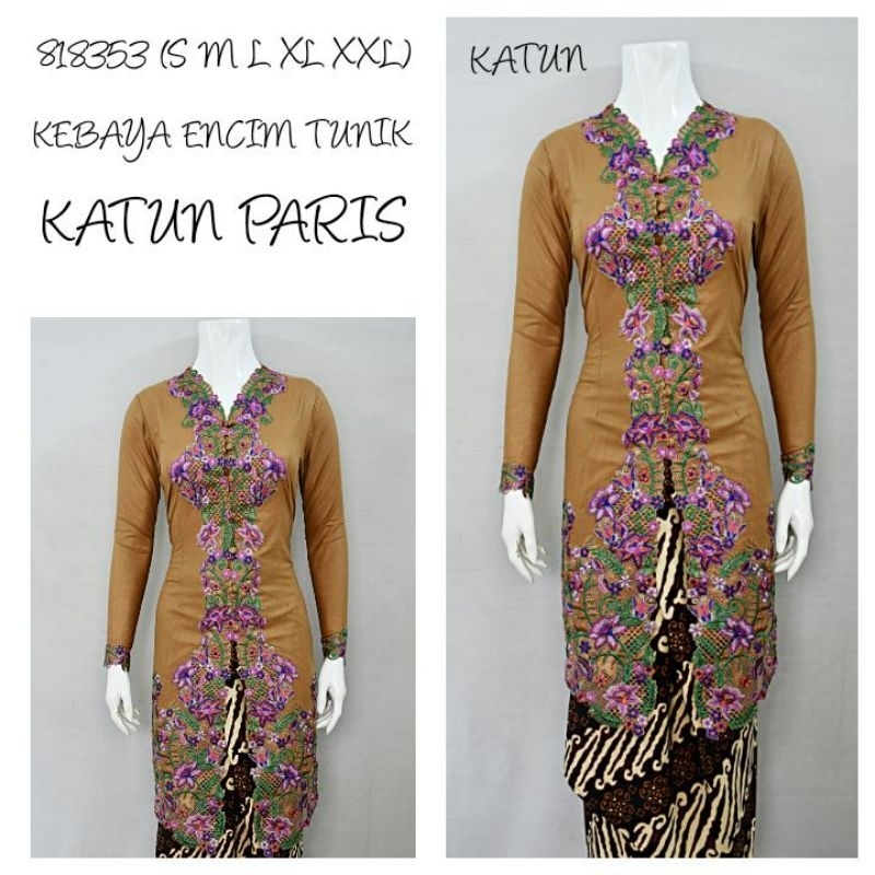 Jual Indah ABAYA KEBAYA ENCIM MODERN LENGAN PANJANG KATUN PARIS KEBAYA ...