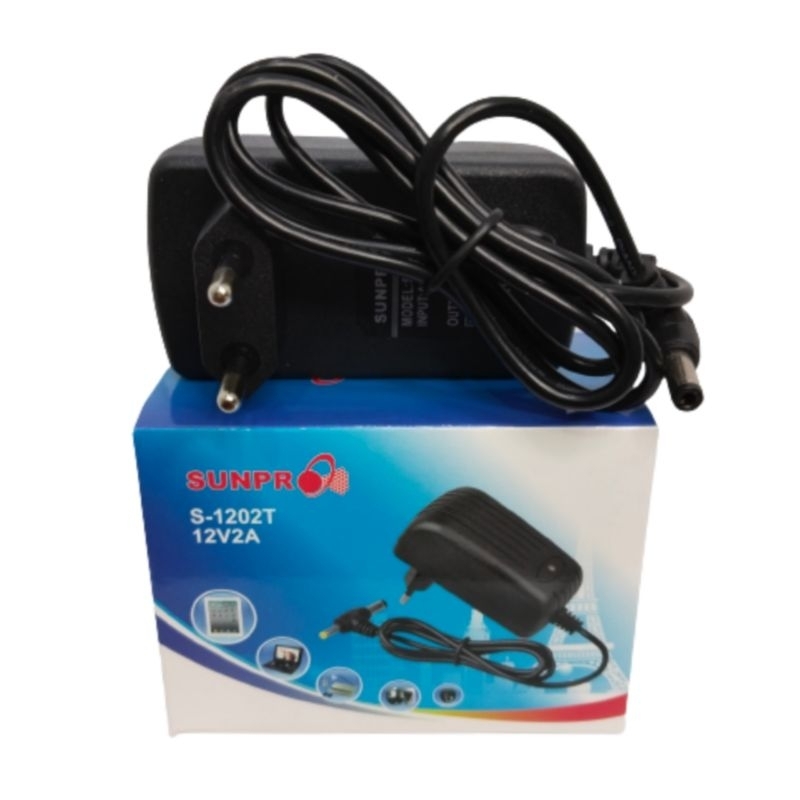Jual Power Adaptor / Adapter Multifungsi 12V 5V 1A / 2A Ampere SUNPRO ...