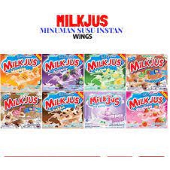 Jual MILKJUS MINUMAN SERBUK MILK JUS ANEKA RASA SUSU (1 RENCENG ISI 10 ...