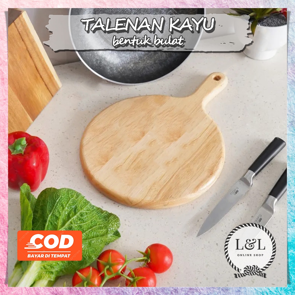 Jual Talenan Kayu Pinus Model Bulat Atau Pizza Multifungsi Premium Food ...