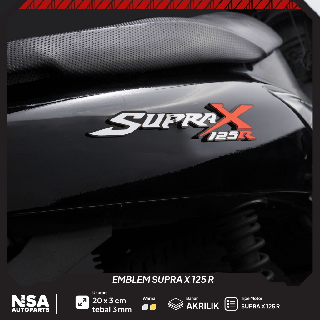 Jual 1 SET KANAN KIRI EMBLEM SUPRA X 125 R LOGO SUPRA X 125 EMBLEM ...
