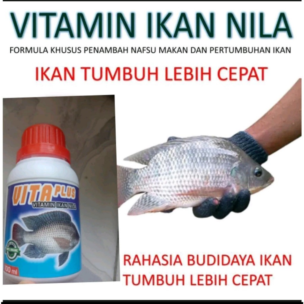 Jual VITAPLUS multivitamin untuk ikan nila cepat besar Obat Ikan Vitamin Ikan Suplemen Ikan Lele ...