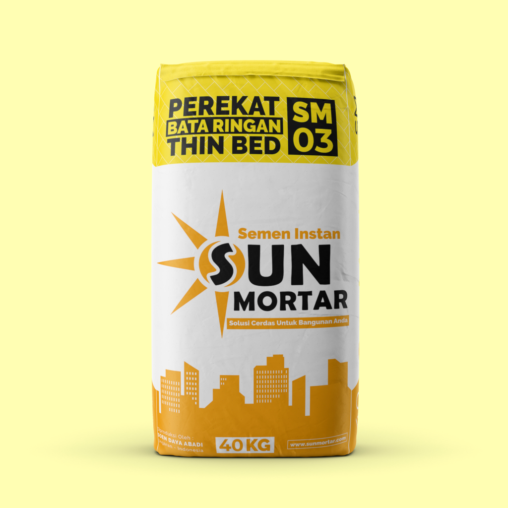 Jual Sun Mortar SM03 Perekat Bata Ringan Hebel Thin Bed 40 kg | Shopee Indonesia