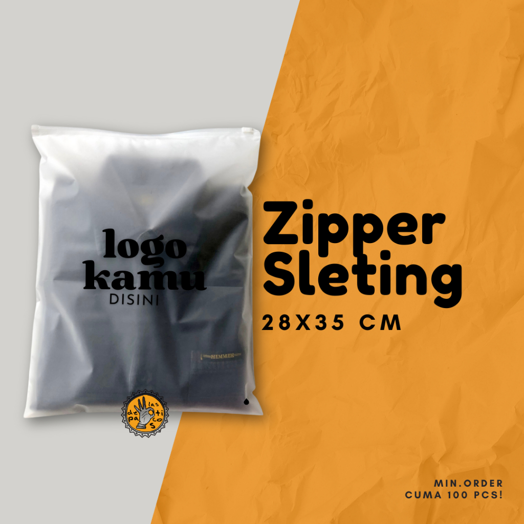 Jual ZIPPER BAG / ZIPPER POUCH / ZIPPER SLETING 28X35 CM PLUS SABLON ...