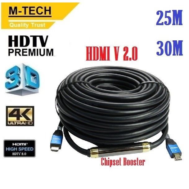 Jual Kabel HDMI V 2.0 4K 25M 30M ULTRA HD Premium with Chipset Booster ...