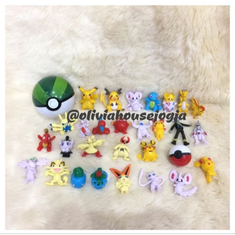 Jual Action Figure Pokemon Set Mix Cake Topper Figurin Pikachu Snorlax ...