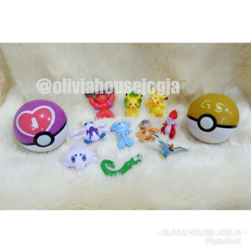 Jual Action Figure Pokemon Set Mix Cake Topper Figurin Pikachu Snorlax ...