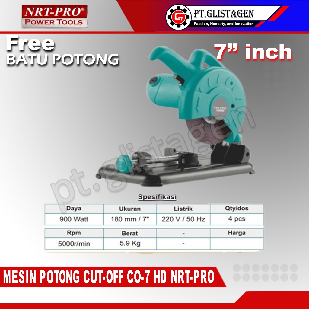 Jual NRT PRO CO7 HD Mesin Potong Besi Cut Off Metal Cutting Wheel 7 ...