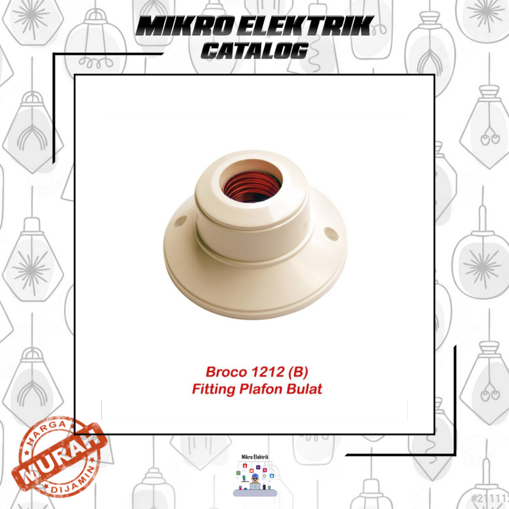 Jual Fitting Plafon Bulat BROCO 1212 | Shopee Indonesia