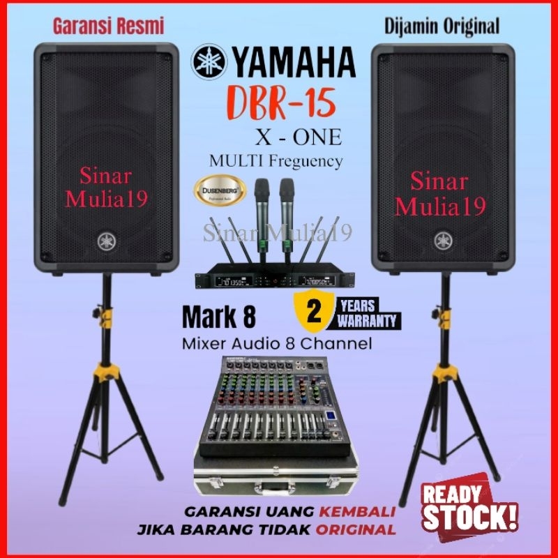 Jual Paket Sound System Speaker Aktif Yamaha Dbr15 Mixer Hardwell Mark8
