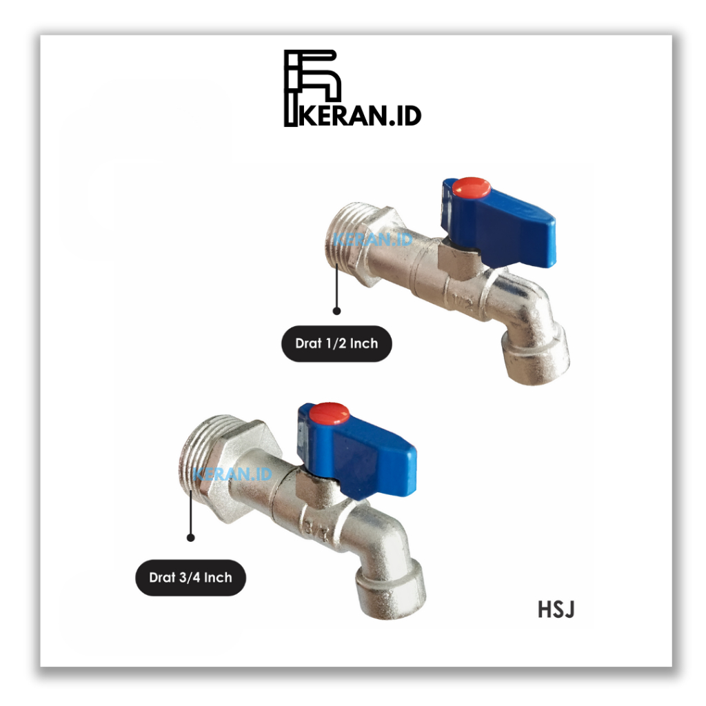 Jual [KERAN.ID] Kran Tembok Model Onda 1/2" 3/4" Body Panjang / Keran ...