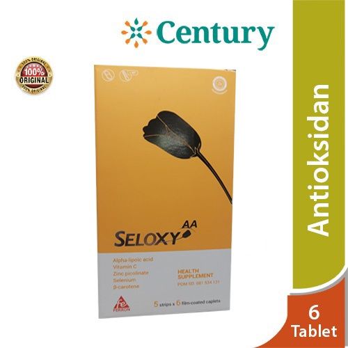 Jual Seloxy AA strip isi 6 Tablet/Vitamin C A/Zinc/ Antioksidan ...