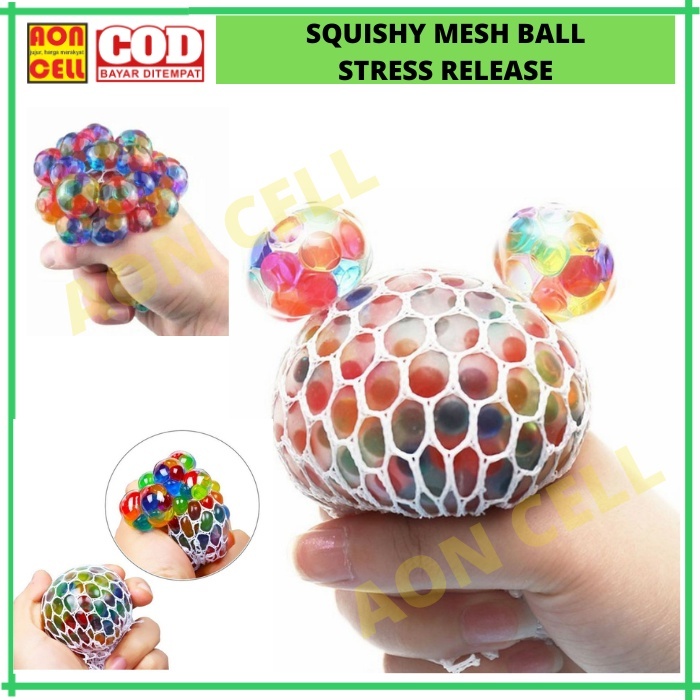 Jual SQUISHY MESH BALL BOLA SQUISHY JARING MAINAN ANAK ANTI STRESS ...