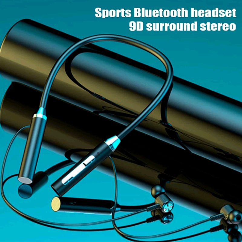 Jual Headset Bluetooth Sport Neck 9D Surround Sound Headset Olahraga ...