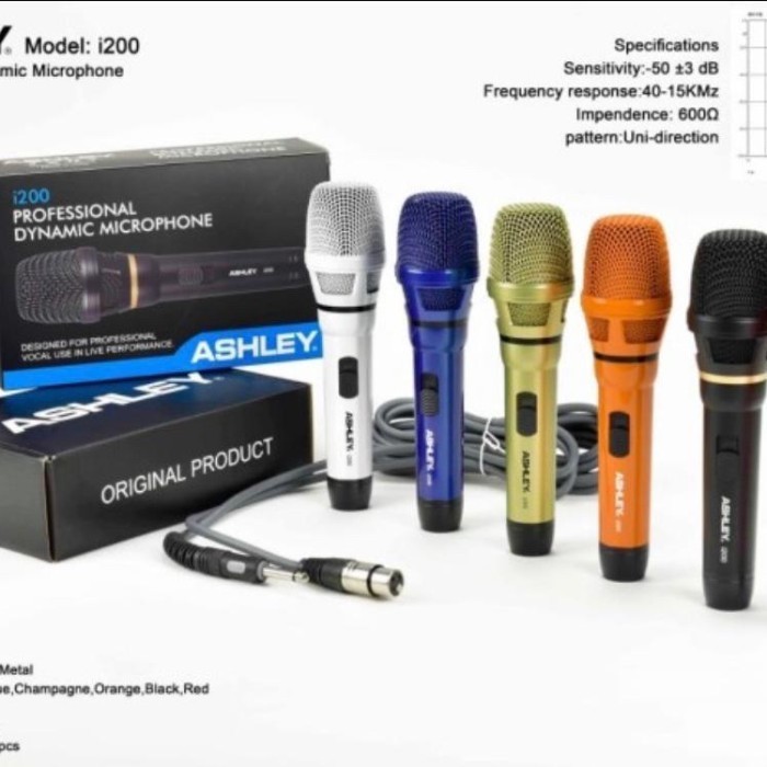Jual MIC ASHLEY 1200 MIC KABEL DYNAMIC ORI | Shopee Indonesia