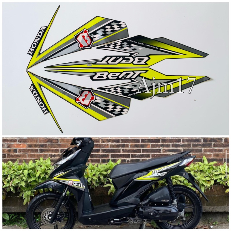 Jual STIKER STRIPING BEAT 2018 HITAM LIS STABILO | Shopee Indonesia