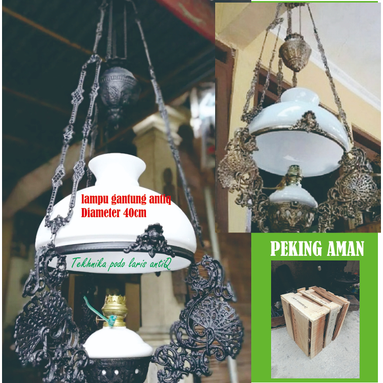 Jual Lampu gantung antik 40cm,lampu betawi,lampu kerek,lampu hias ...