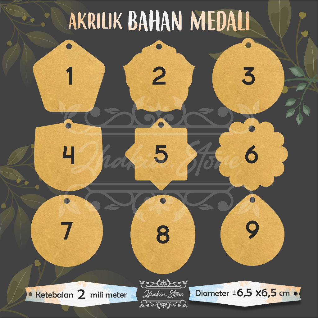 Jual Akrilik Wisuda Bahan Medali Wisuda Akrilik Polos Bisa Custom ...