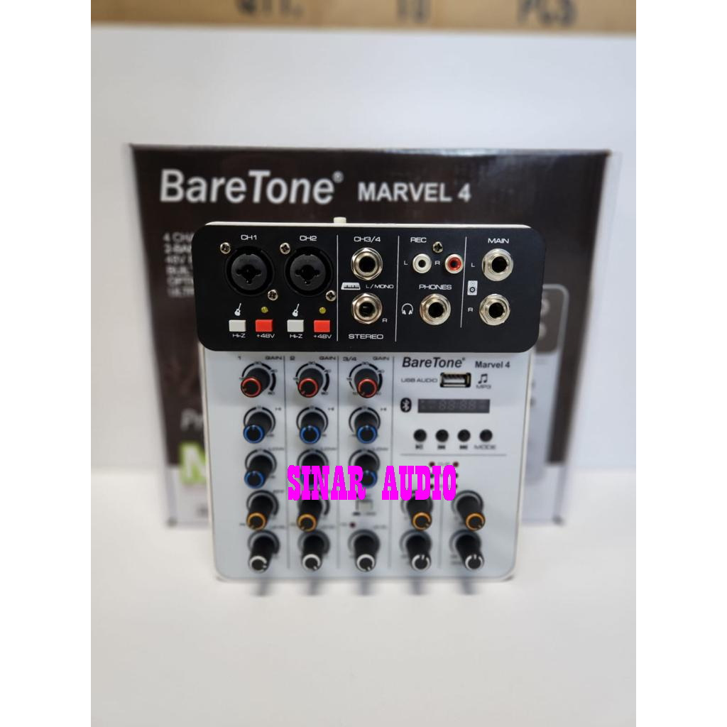 Jual MIXER AUDIO BARETONE MARVEL4 MARVEL 4 ORIGINAL 4 CHANNEL GARANSI ...