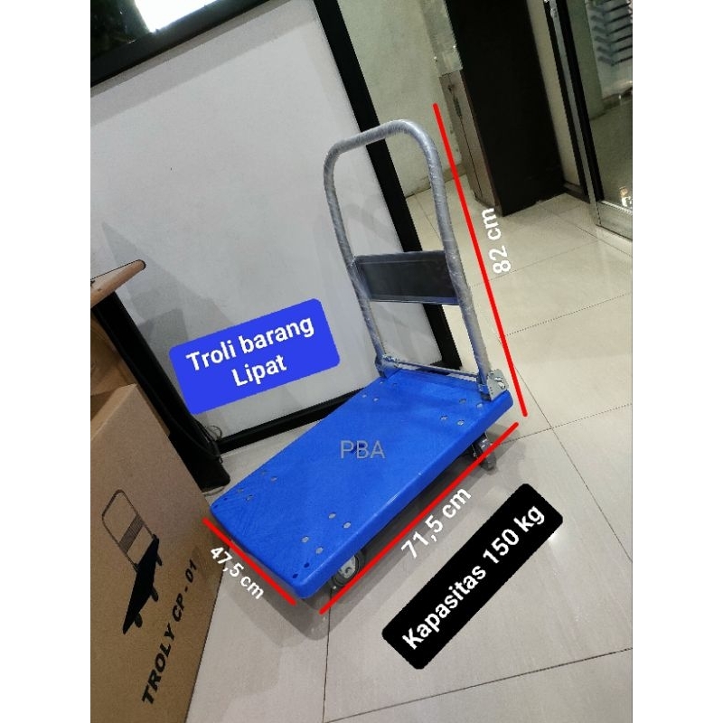 Jual Troli barang Troly lipat roda fourtney | Shopee Indonesia