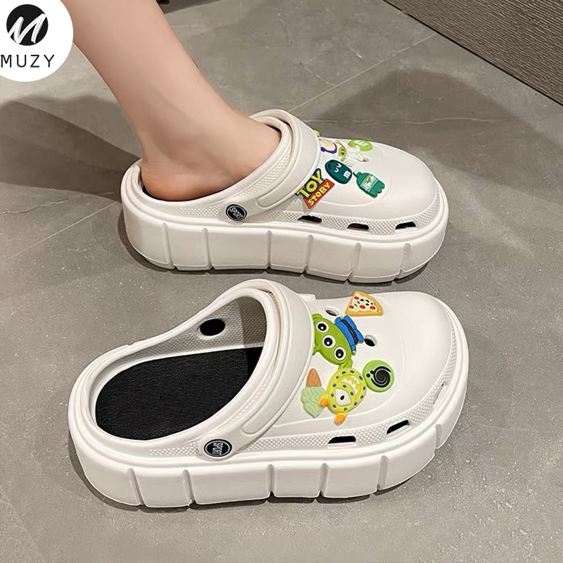 Jual Muzy Sandal Kodok Dewasa Wanita Classic Sepatu Sendal Baim Wedges ...