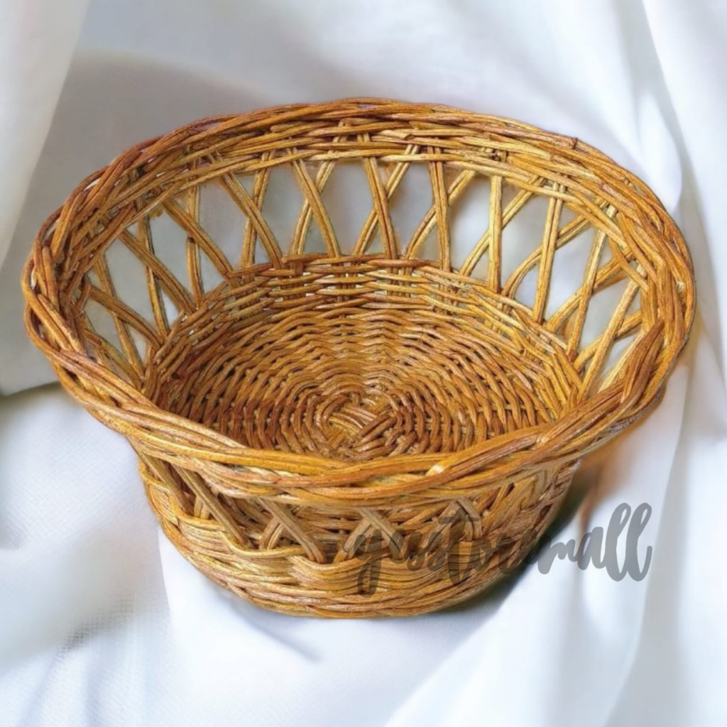 Jual Keranjang rotan bulat besar wadah buat tempat hantaran seserahan ...