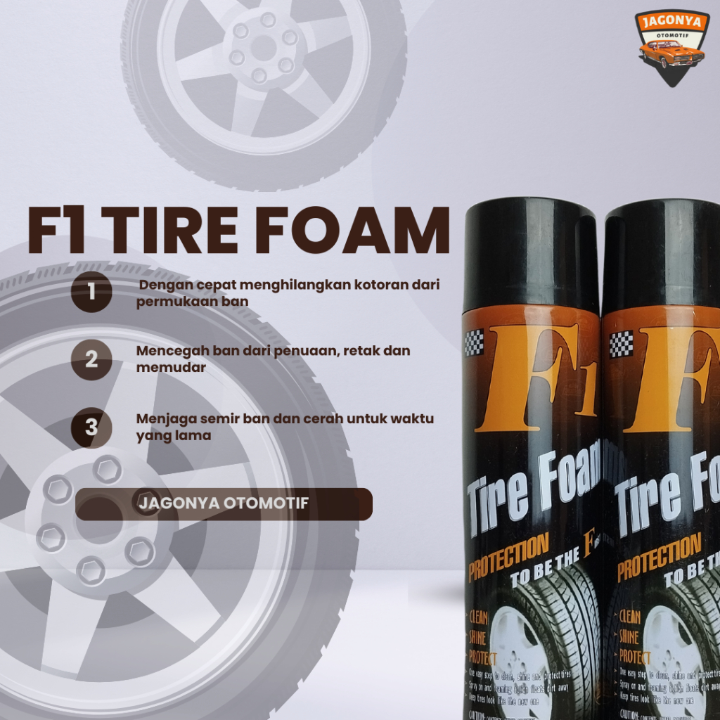 Jual 600ML BAN BUSA CLAENER TIRE FOAM PROTECTION F1 | Shopee Indonesia