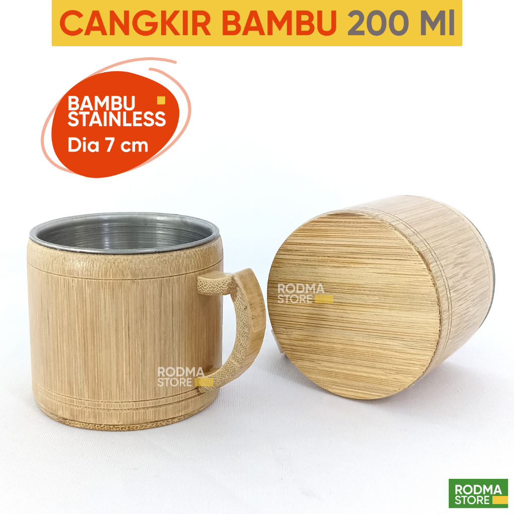Jual Gelas Cangkir Bambu Stainless | Shopee Indonesia
