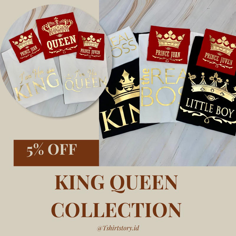 Jual KAOS CUSTOM KING QUEEN FREE TAMBAH NAMA DAN TULISAN | Shopee Indonesia