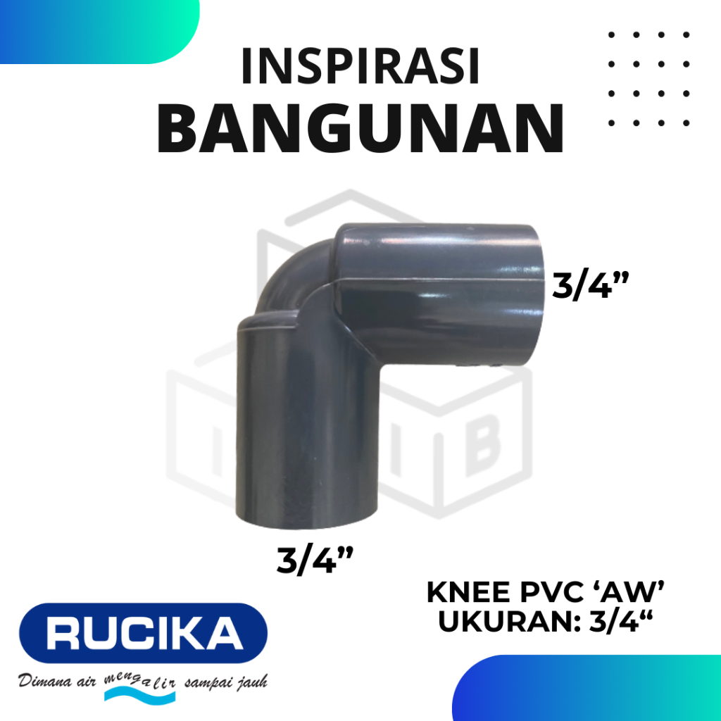 Jual RUCIKA Knee / Elbow / Keni PVC 90 Derajat - 3/4" 3/4 inch AW ...