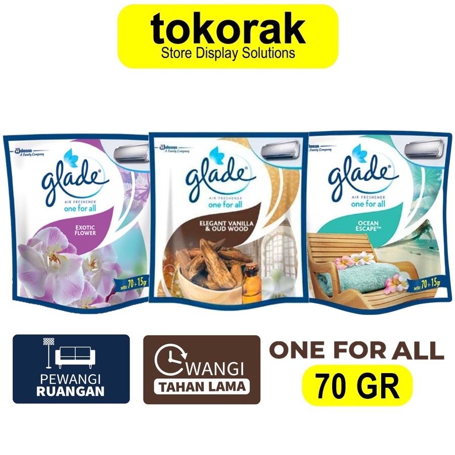 Jual GLADE ONE FOR ALL PENGHARUM RUANGAN 70GR ELEGANT VANILLA & OUD ...
