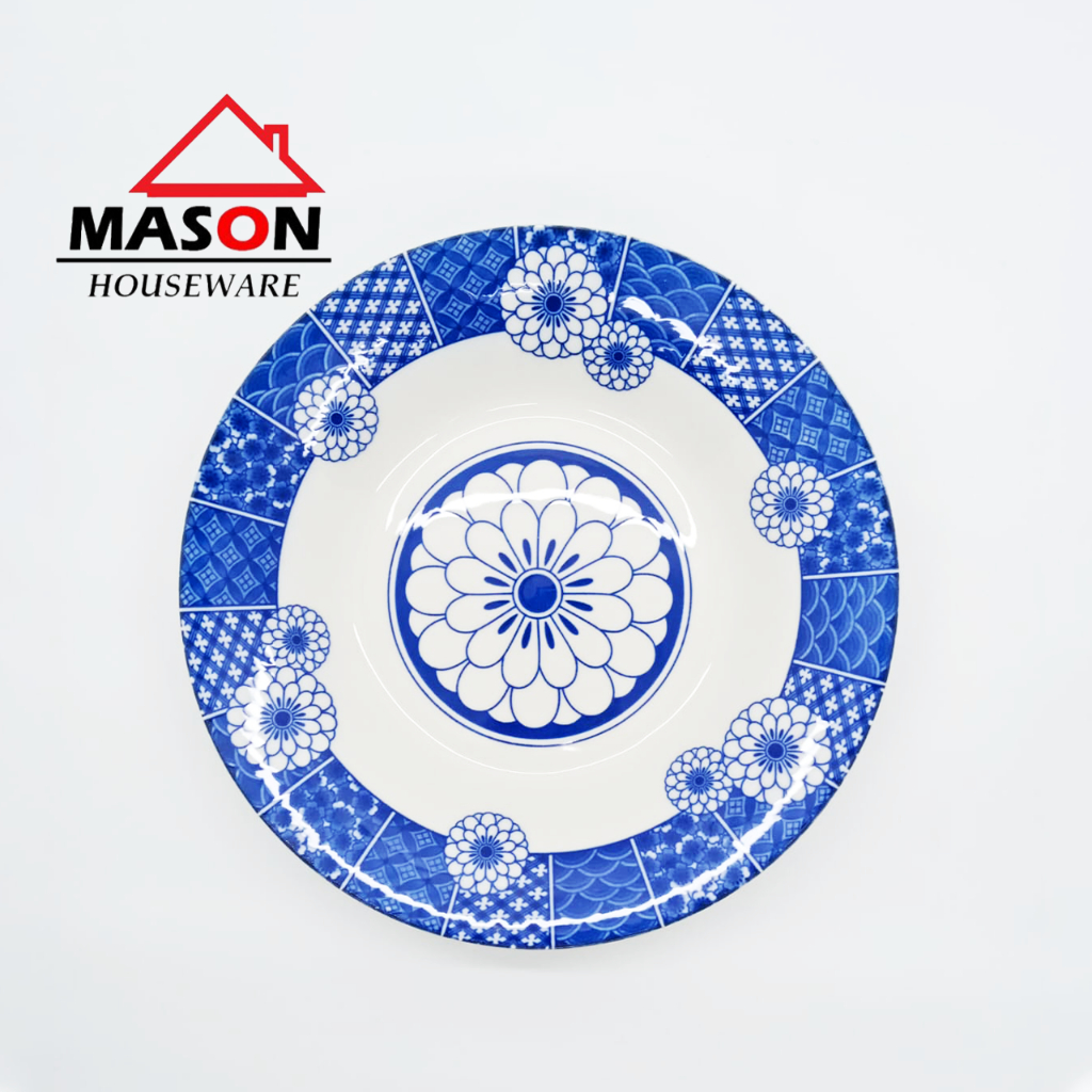 Jual Piring Kerami Porselen/ Piring Makan Cekung/ Piring Motif Bunga ...