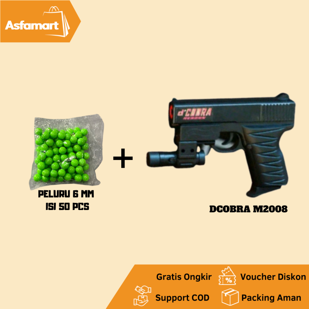 Jual Mainan Pistol Dcobra Reborn M2000 Laser + Free Peluru isi 50 pcs | Shopee Indonesia