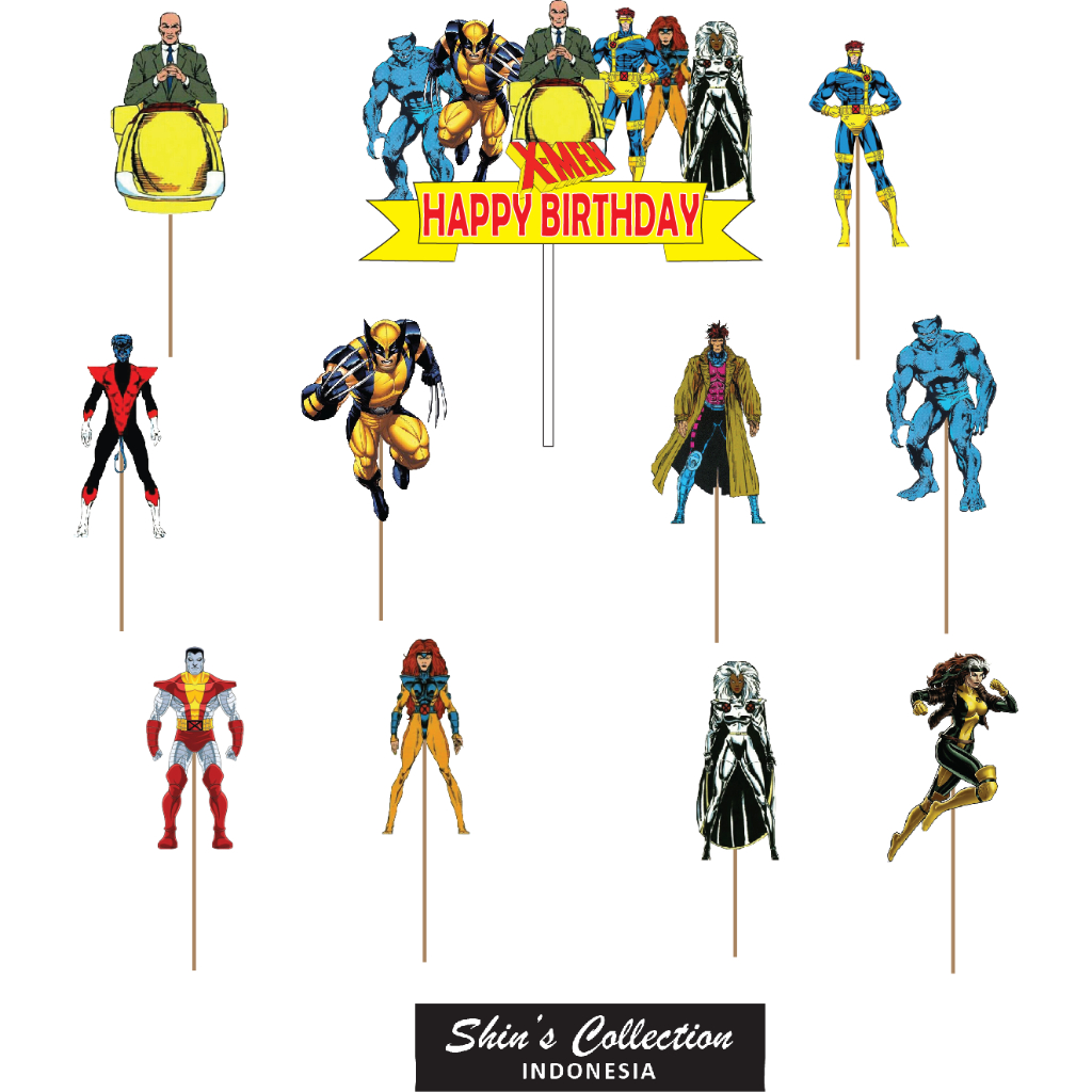 Jual Cake topper X-men NEW MArvel isi 11 pcs | Shopee Indonesia