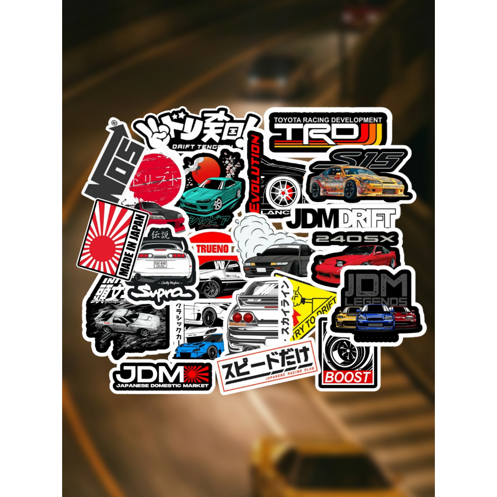 Jual (Part 1) Stiker DRIFT Car JDM Style Edition | Stiker Aesthetic ...