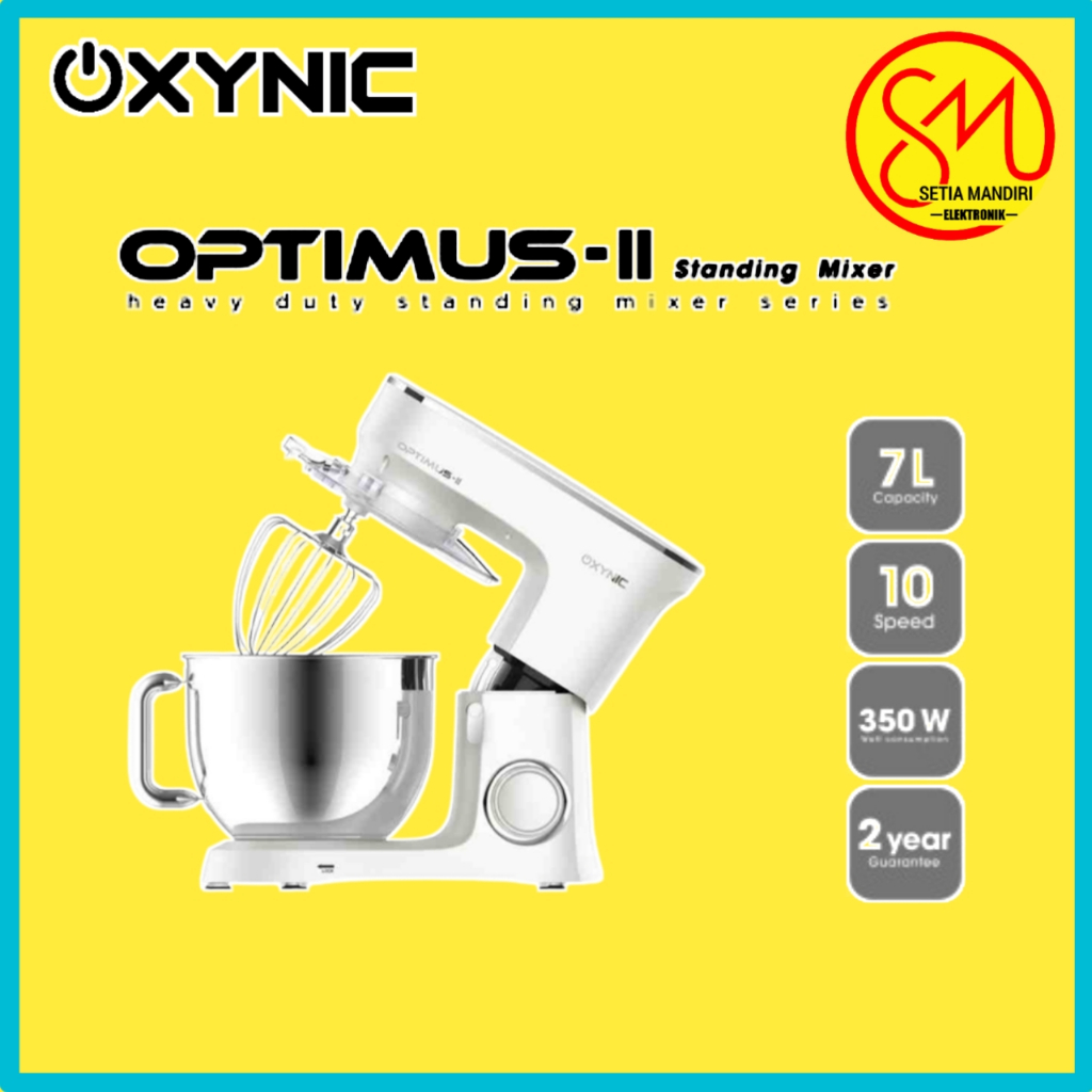 Jual OXYNIC Standing Mixer 7 Liter Low Watt Heavy Duty OPTIMUS | Shopee ...