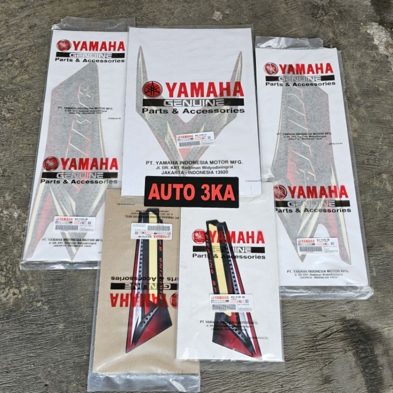 Jual STICKER STRIPING TANGKI BOX AKI SET RXKING RX KING 2008 MERAH ORI ...