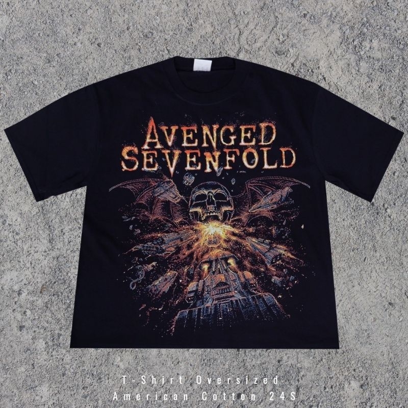 Jual T-Shirt AVENGED SEVENFOLD A7X BLACK HOLE - Oversized Black Edition ...