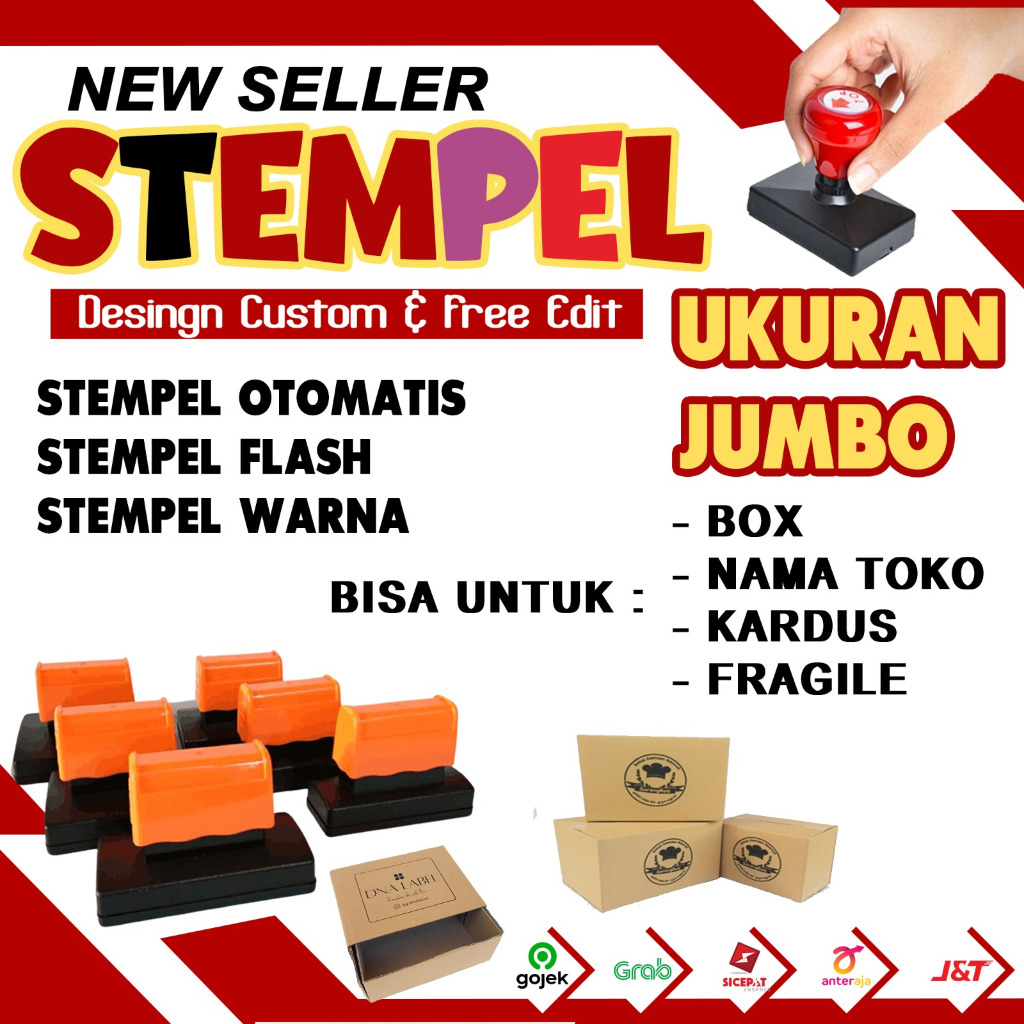 Jual STEMPEL OTOMATIS JUMBO / STEMPEL KARDUS /LUNCH BOX/ STEMPEL ...